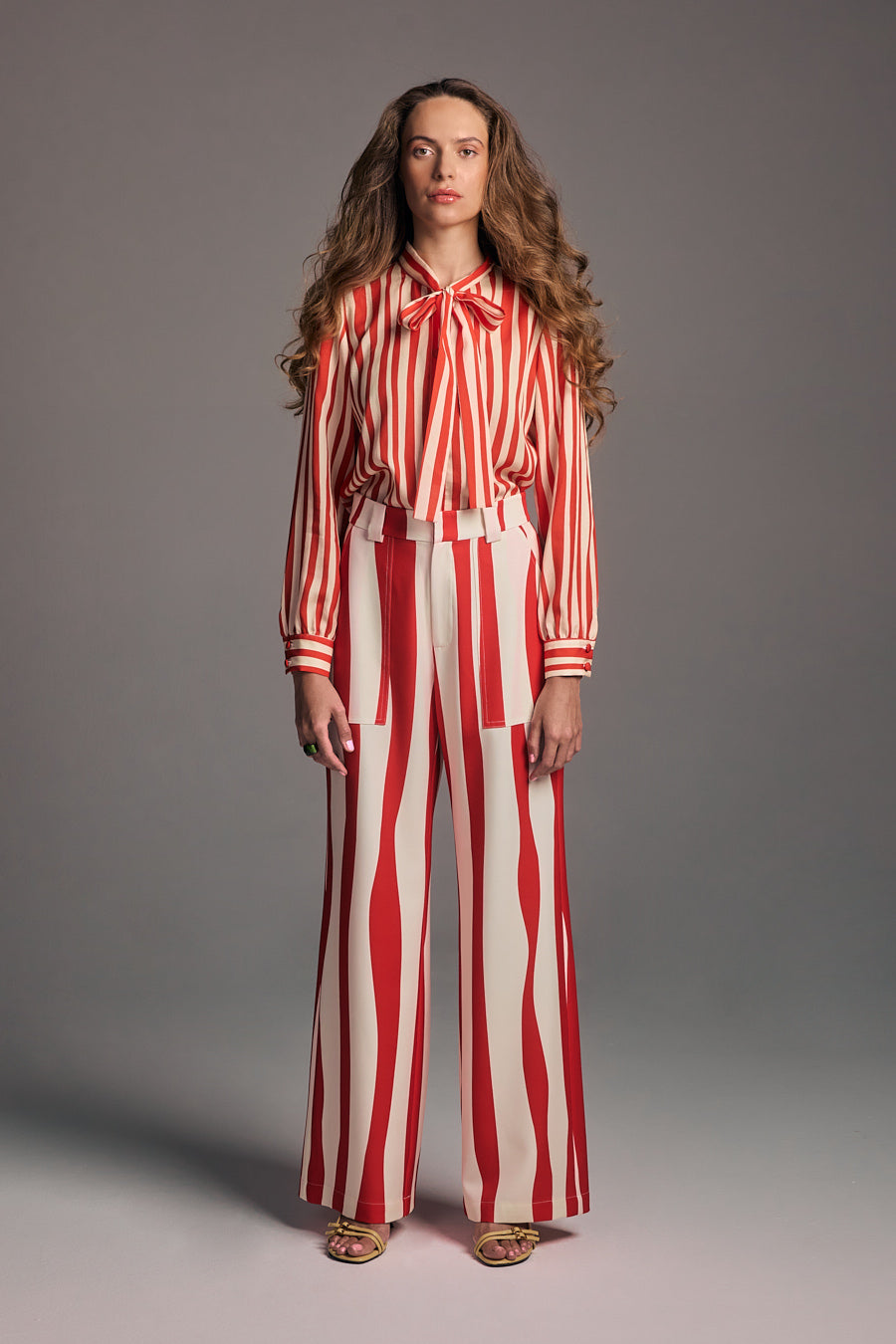 Bow-Tied Stripe Blouse – Shantall Lacayo