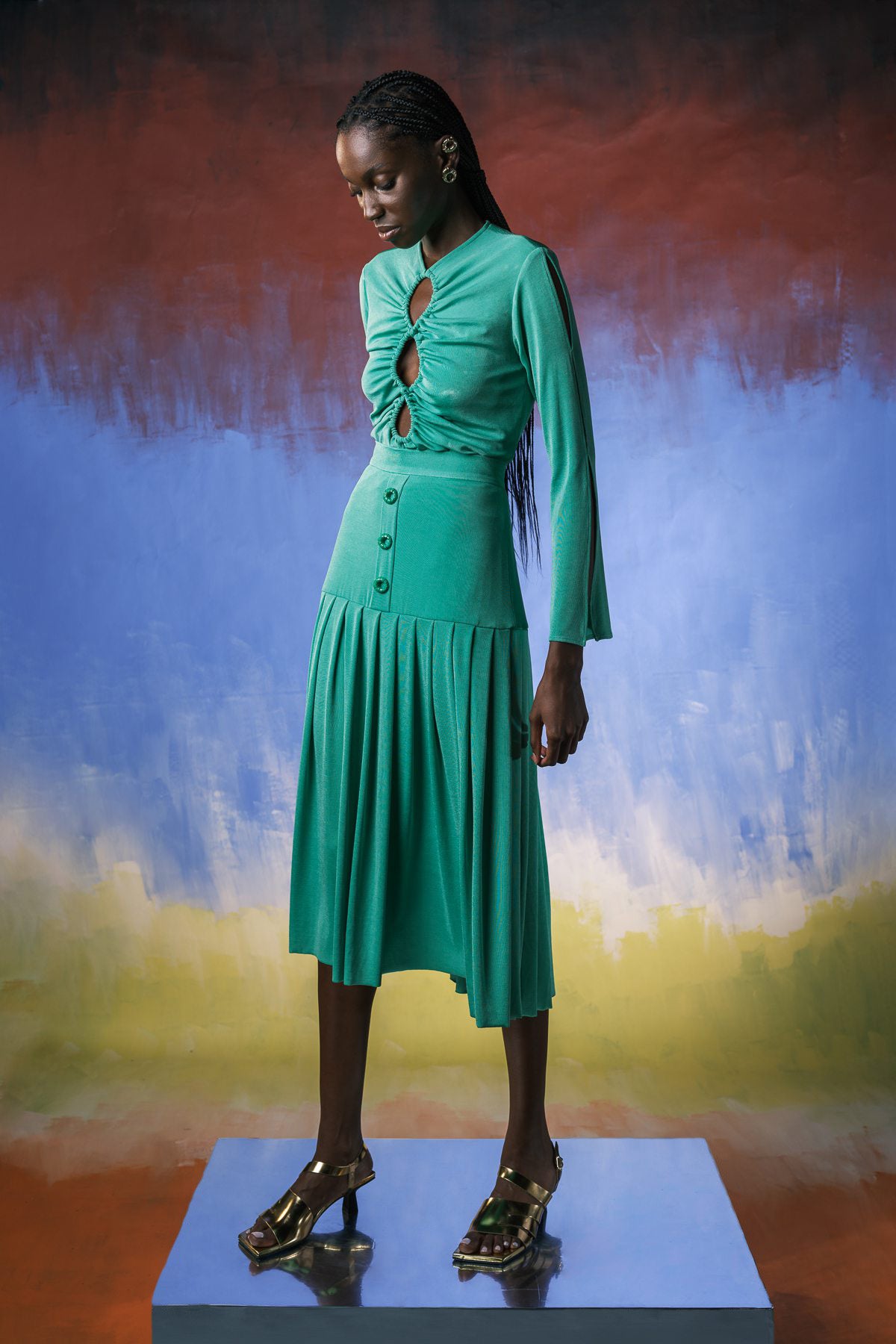 Green Rib Shirt | Rebirth Collection Spring-Summer 2023 | SHANTALL ...