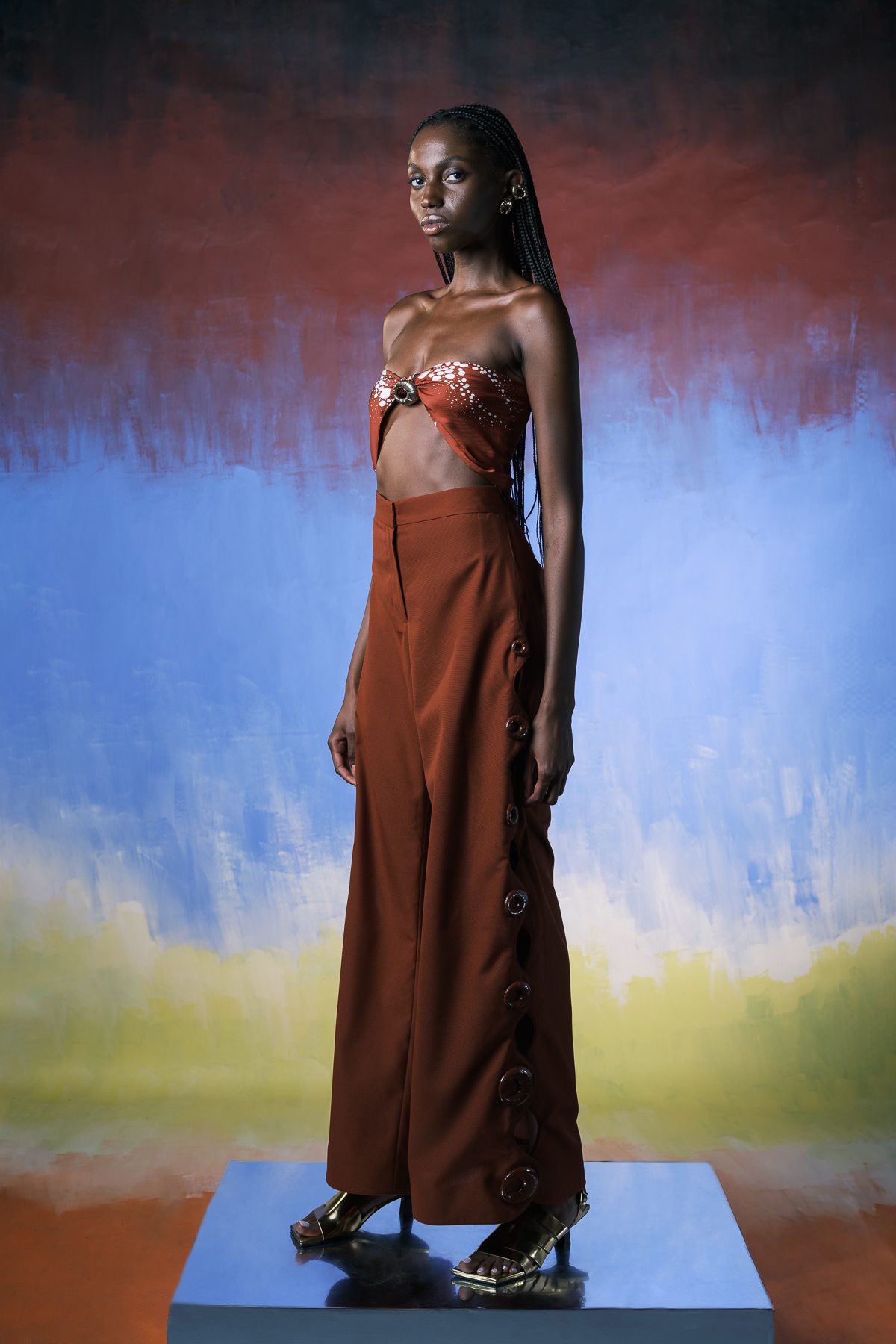 Terracotta Palazzo Pants | Rebirth Collection Spring-Summer 2023 ...